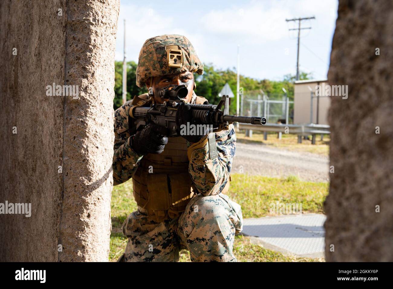 A U.S. Marine with Headquarters Battalion, Marine Corps Base Hawaii ...