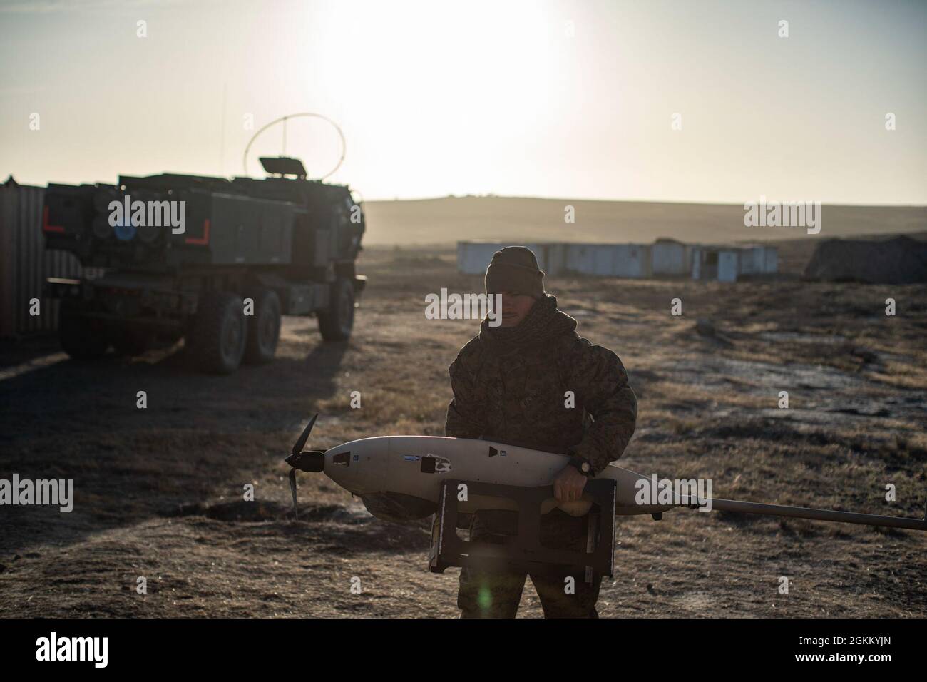 U.S. Marine Corps Staff Sgt. Matthew Pitman, the unmanned aerial ...