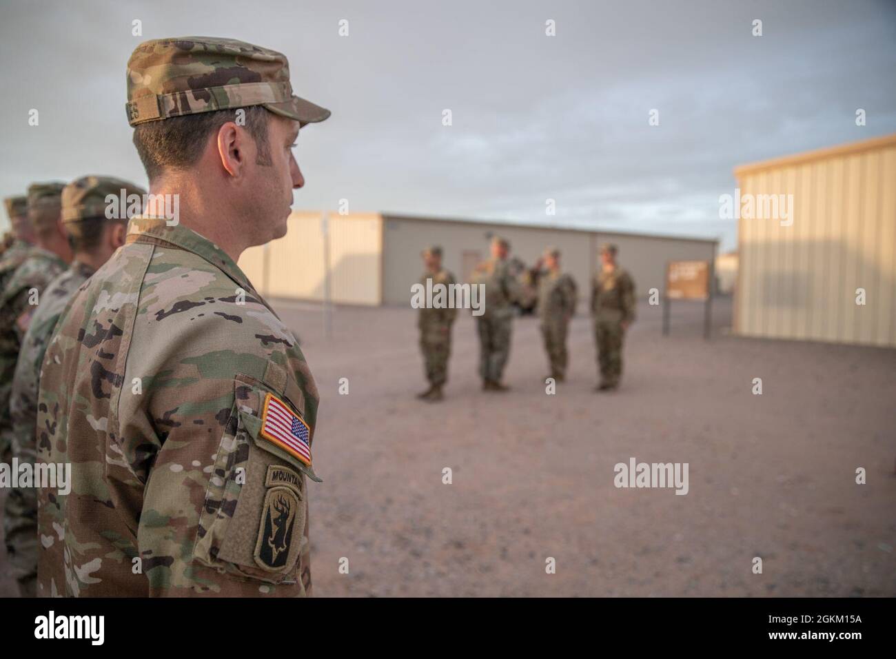 Soldiers attend the promotion ceremony for U.S. Army Warrant Officer ...