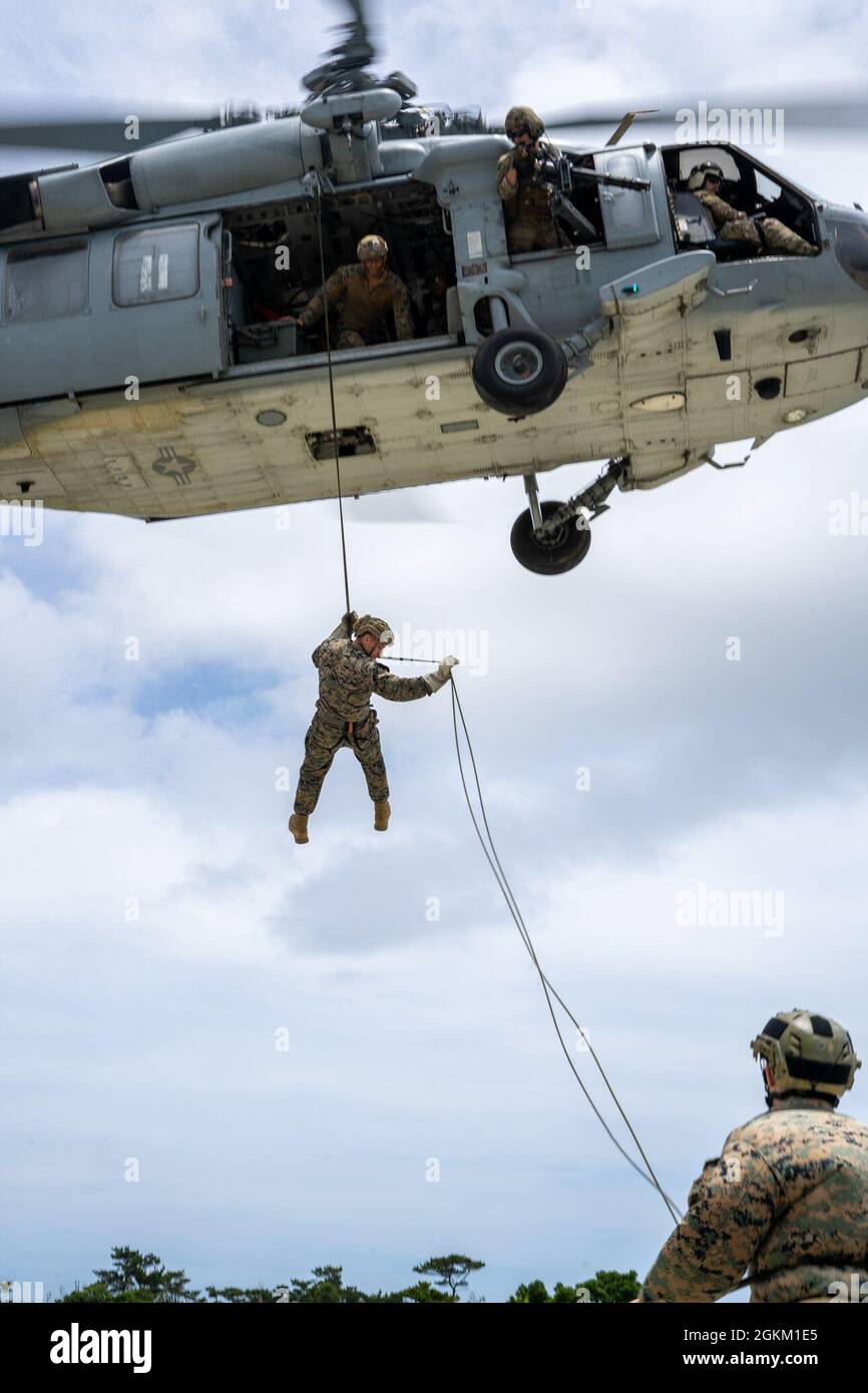 A U.S. Marine with 3d Reconnaissance Battalion, 3d Marine Division ...