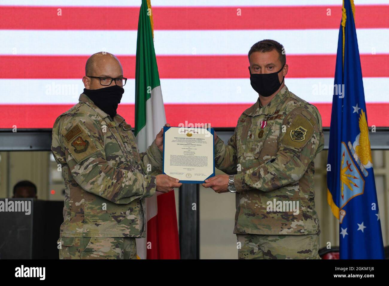 U.S. Air Force Maj. Christopher L. Clark, 31st Aircraft Maintenance Squadron (AMXS) outgoing ...