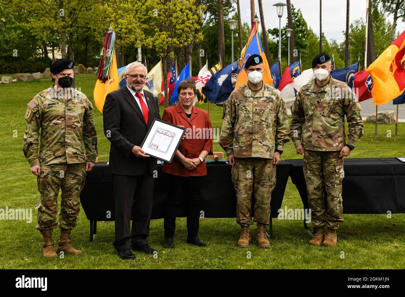 (From Left) 12th Combat Aviation Brigade Commander Col. John Broam ...