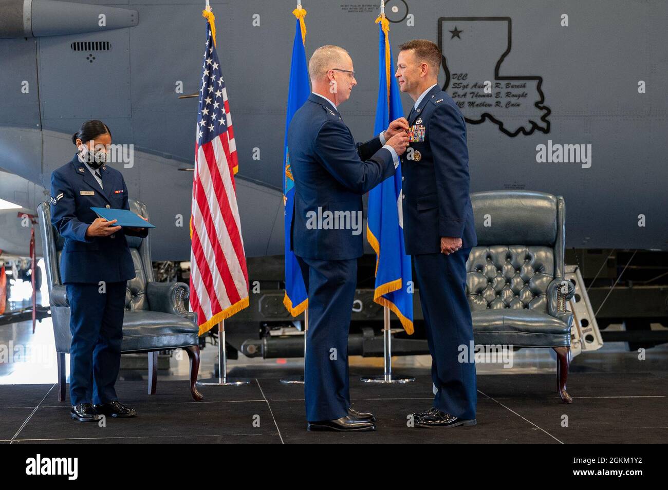 Col. Michael Colvard, right, outgoing 2nd Maintenance Squadron ...