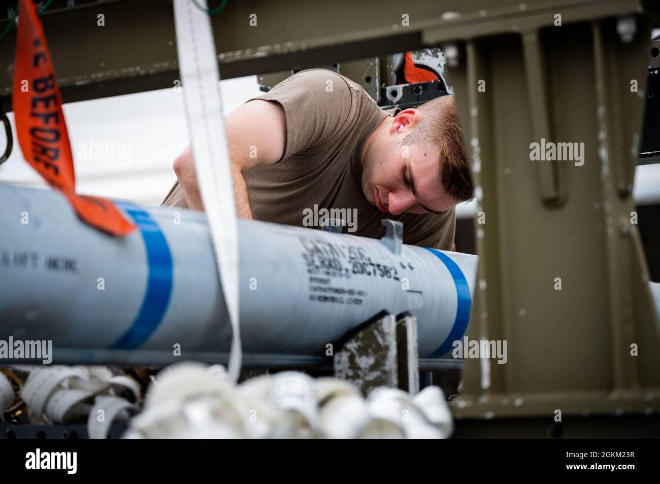 U.S. Air Force Staff Sgt. Carson Marlowe, a 356th Aircraft Maintenance ...