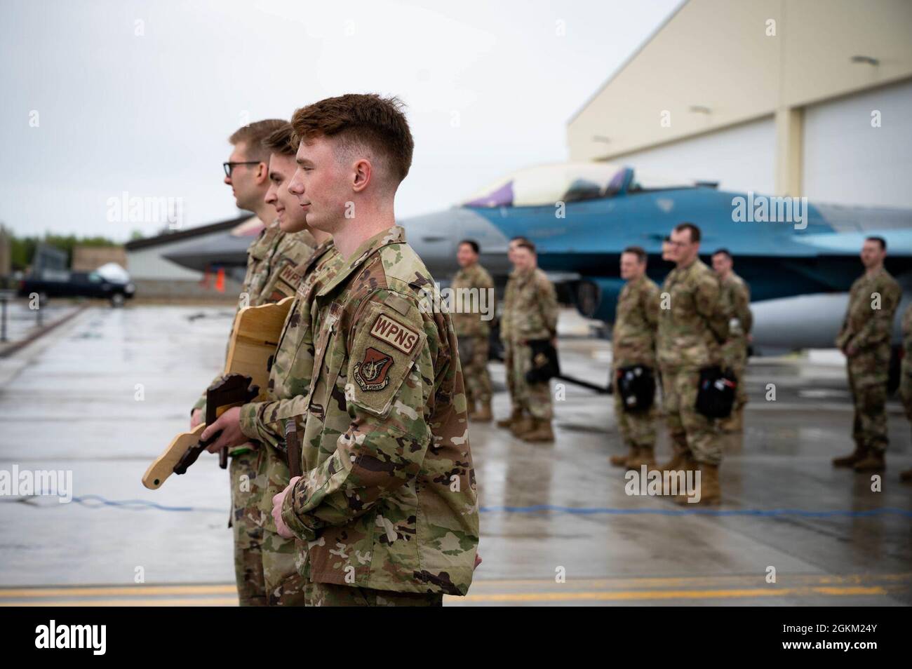 U.S. Airmen from the 354th Fighter Wing participate in a load ...