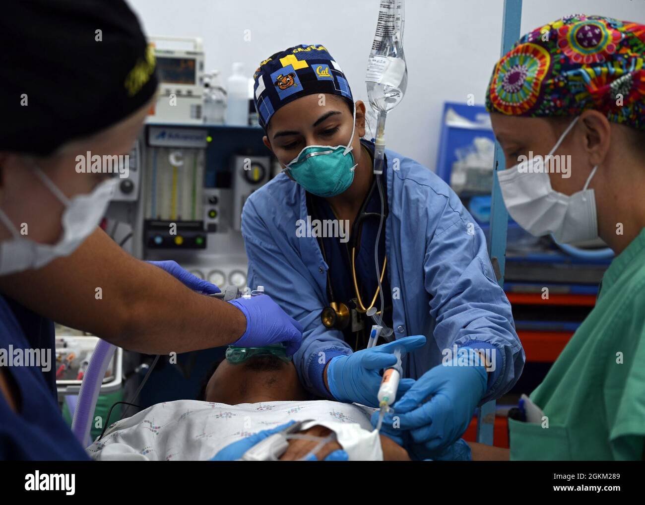 U.S. Air Force Capt. Kimpreet Kaur, an anesthesiologist with the 59th ...