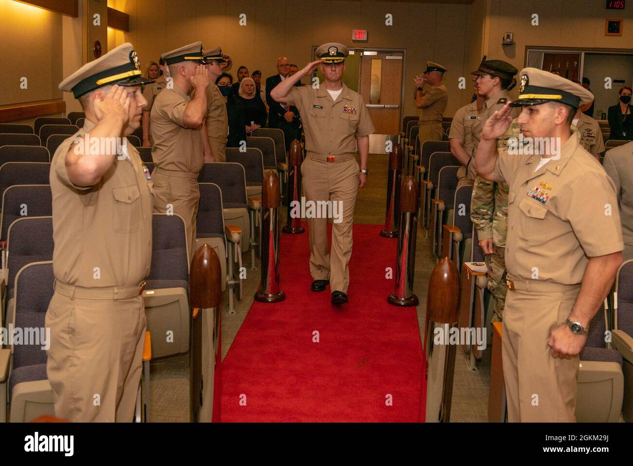 U.S. Navy Capt. Gerald DeLong, incoming commander for Naval Medical ...