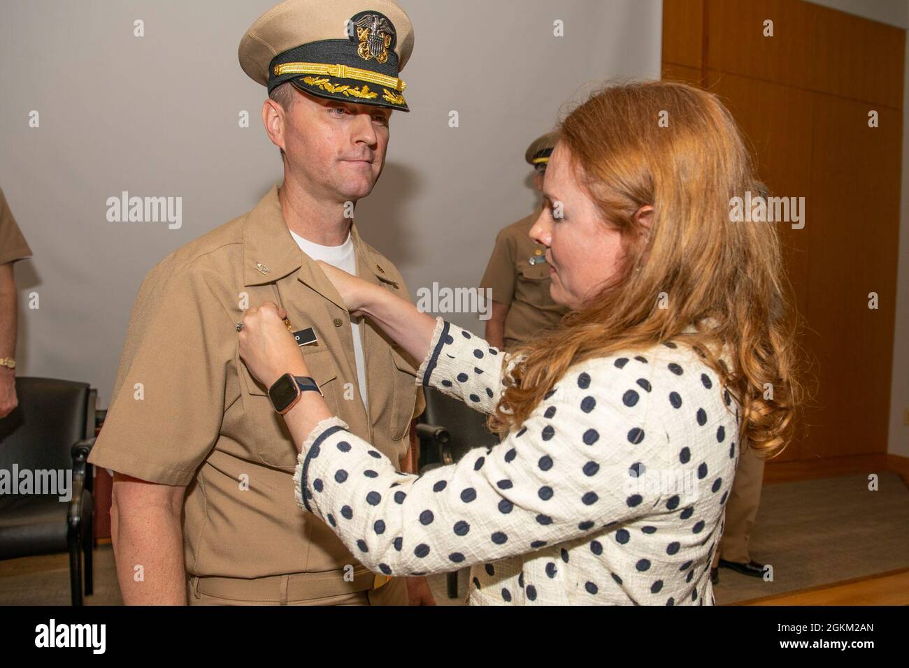 U.S. Navy Capt. Gerald DeLong, incoming commander for Naval Medical ...