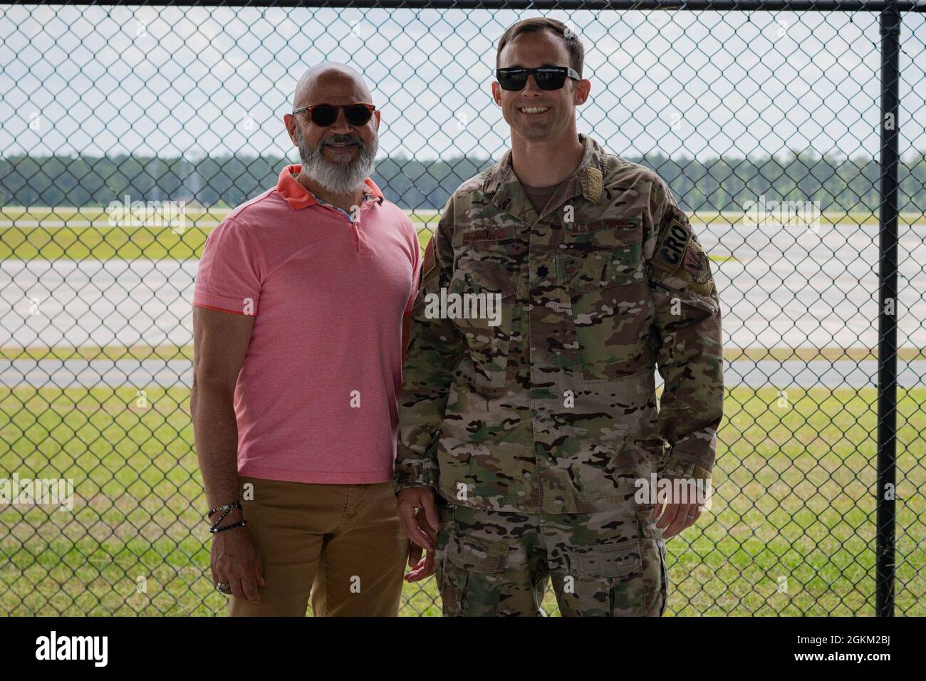 Retired U.S. Air Force Col. Vincent Savino, left, 38th Rescue Squadron ...
