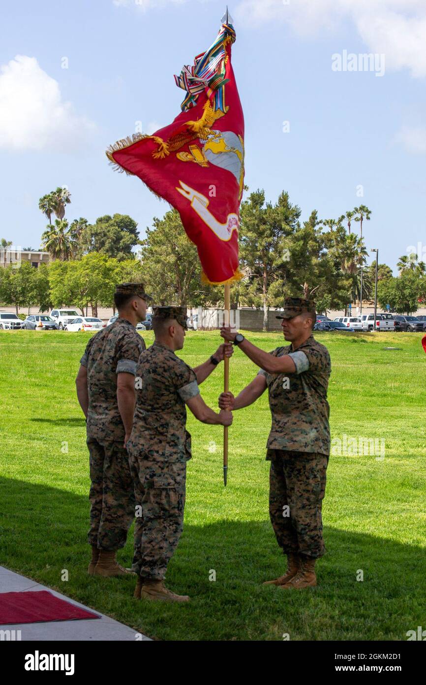 U.S. Marine Corps Sgt. Maj. Al Torres, right, Sgt. Maj. of 9th ...