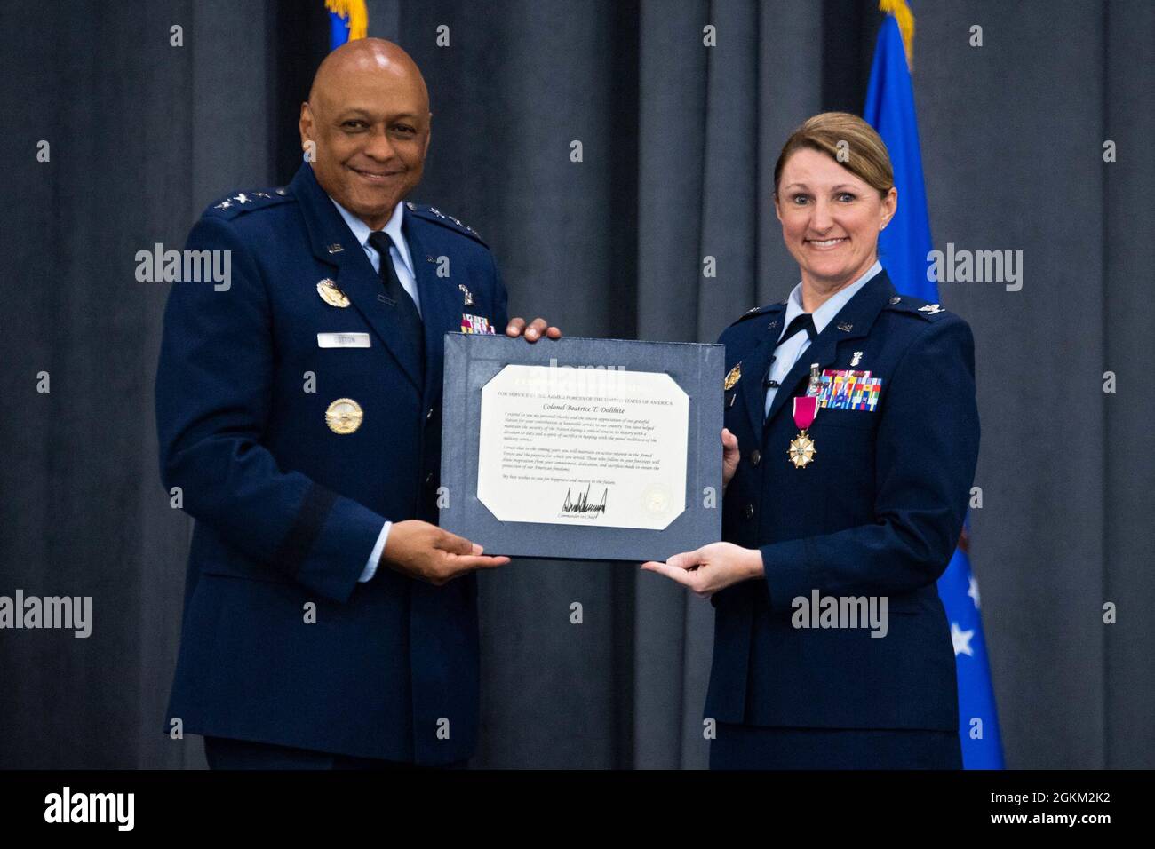 Col. Beatrice T. Dolihite, right, Air Force Global Strike Command ...