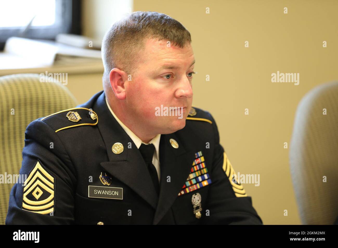 New York Army National Guard 1st Sgt. Steven Swanson of Bravo Troop ...