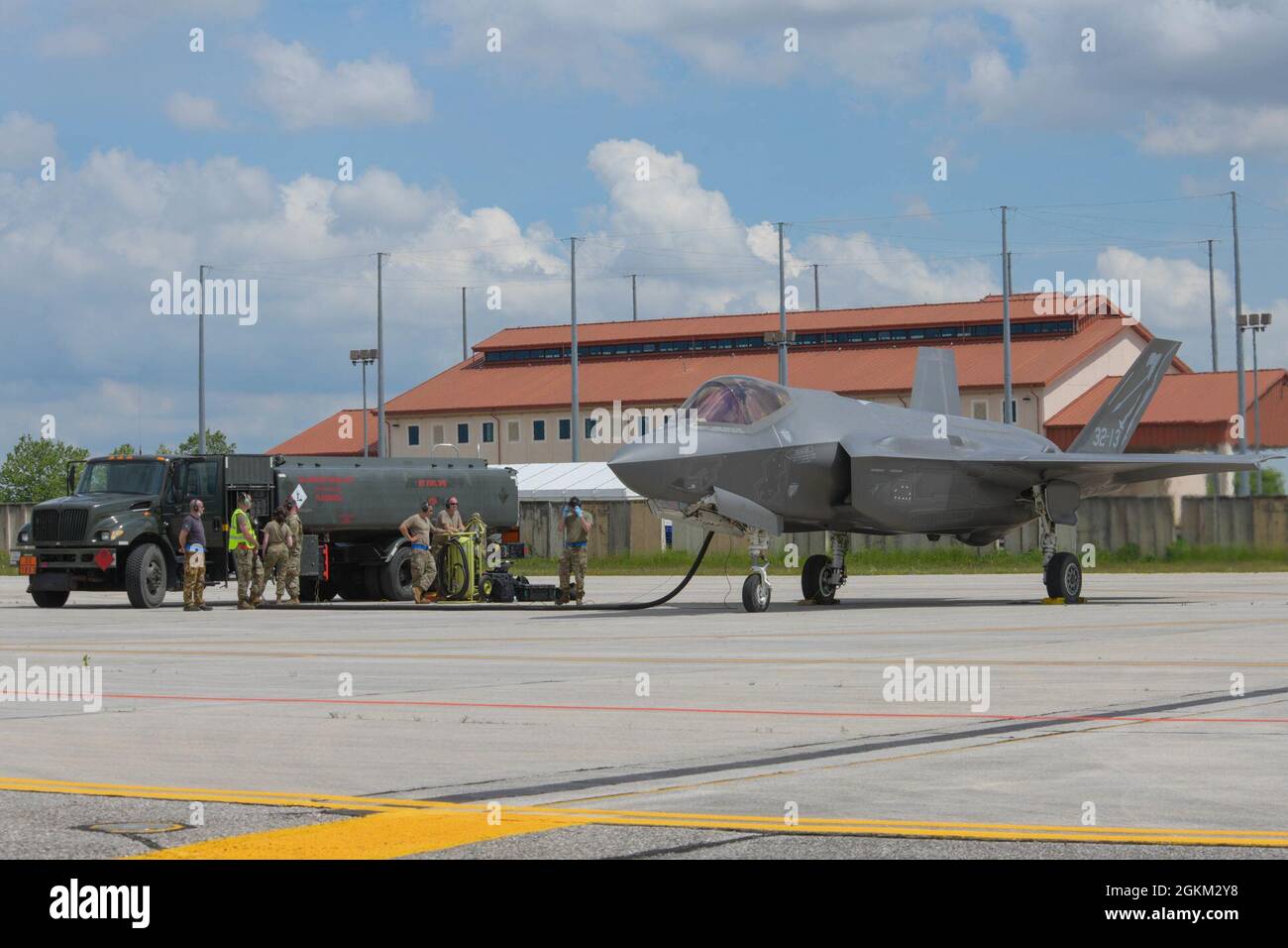 An Italian air force F-35A Lightning II assigned to the 32nd Wing ...