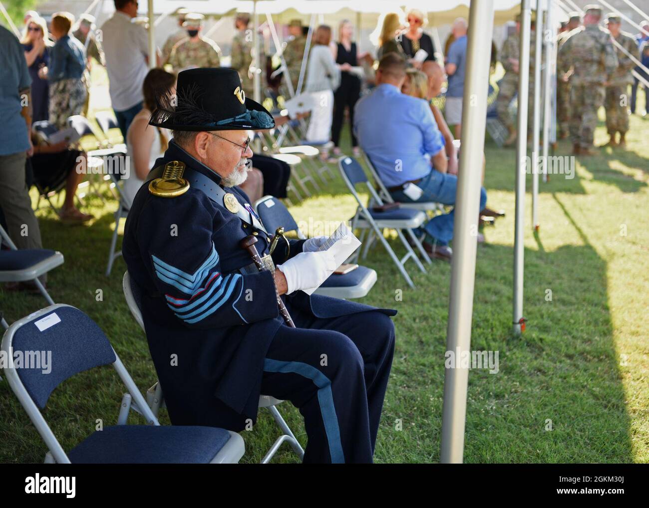 A member of The Fort Concho Foundation attends the U.S. Army 344th ...