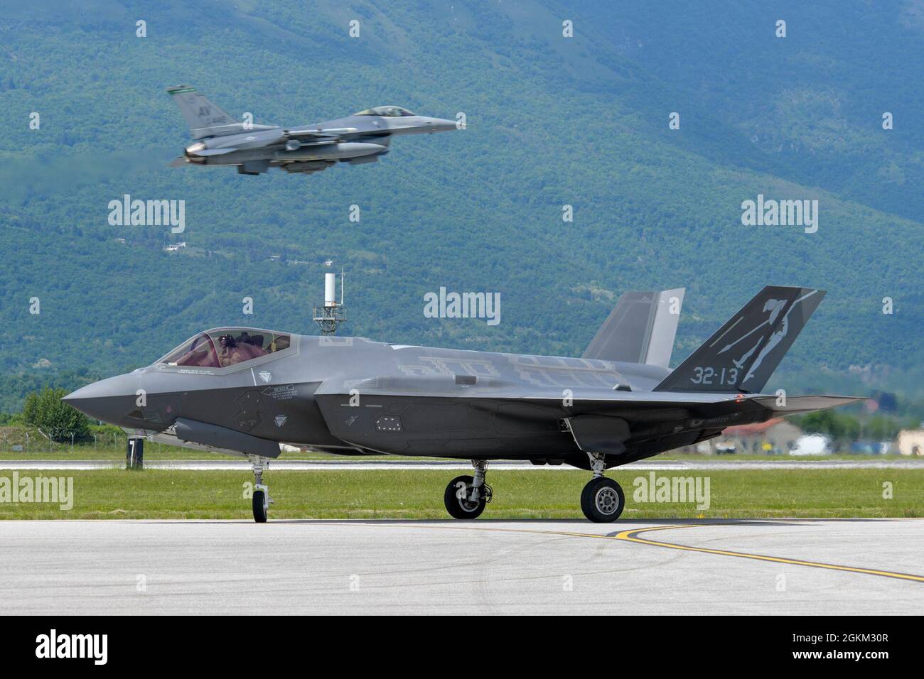 An Italian air force F-35A Lightning II assigned to the 32nd Wing ...