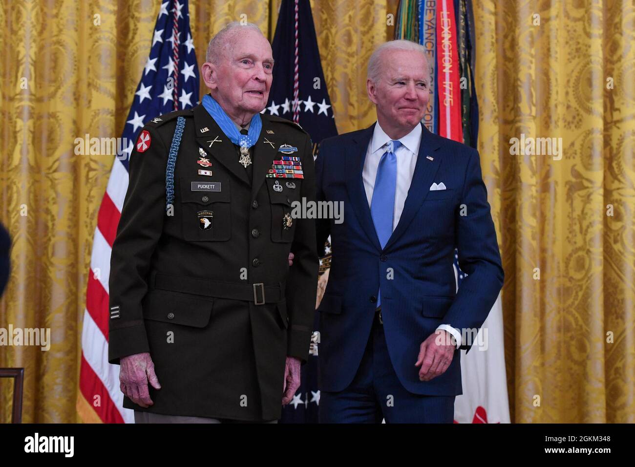 President Joseph R. Biden Jr. presents the Medal of Honor to former U.S ...