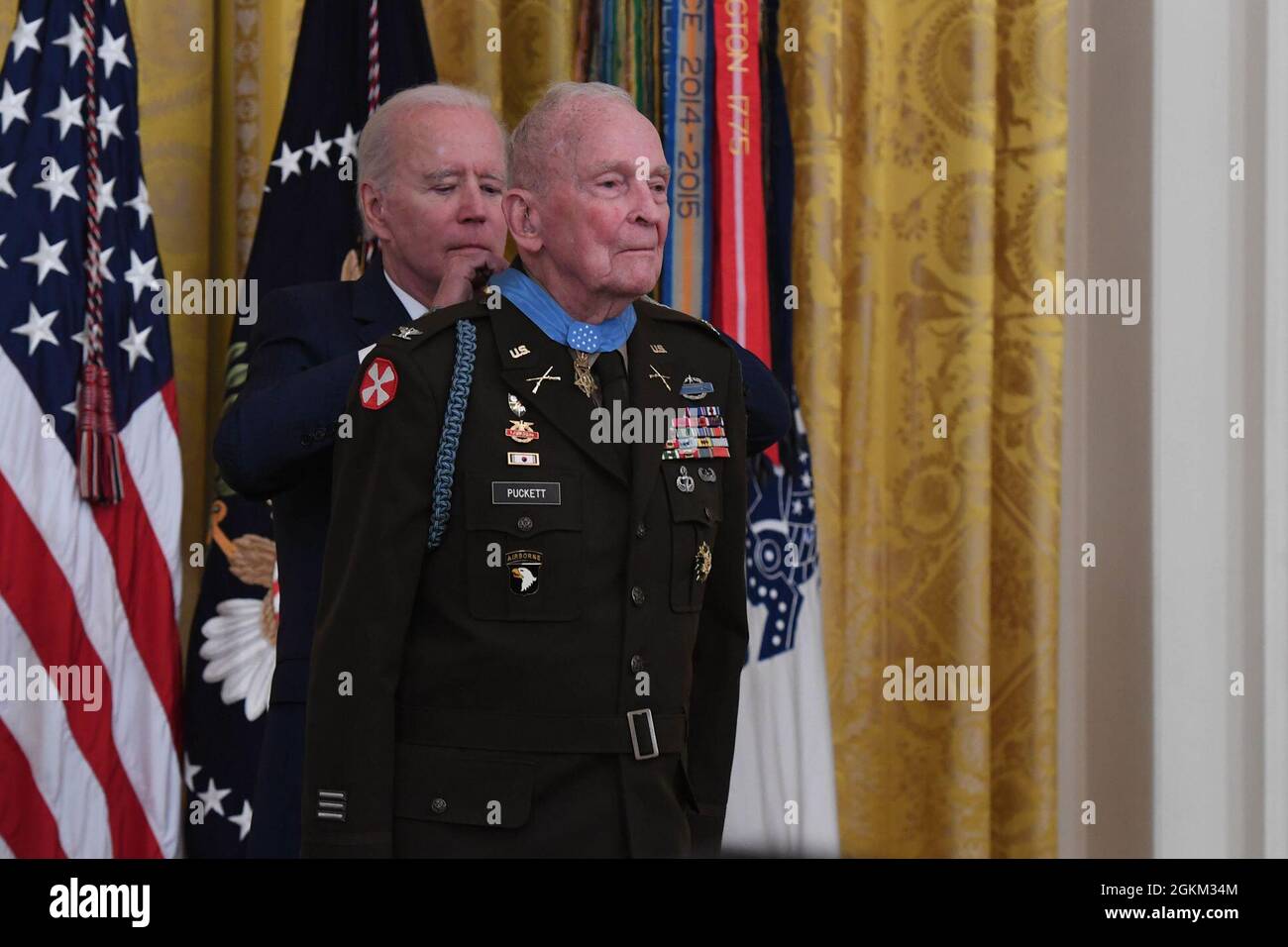 President Joseph R. Biden Jr. presents the Medal of Honor to former U.S ...