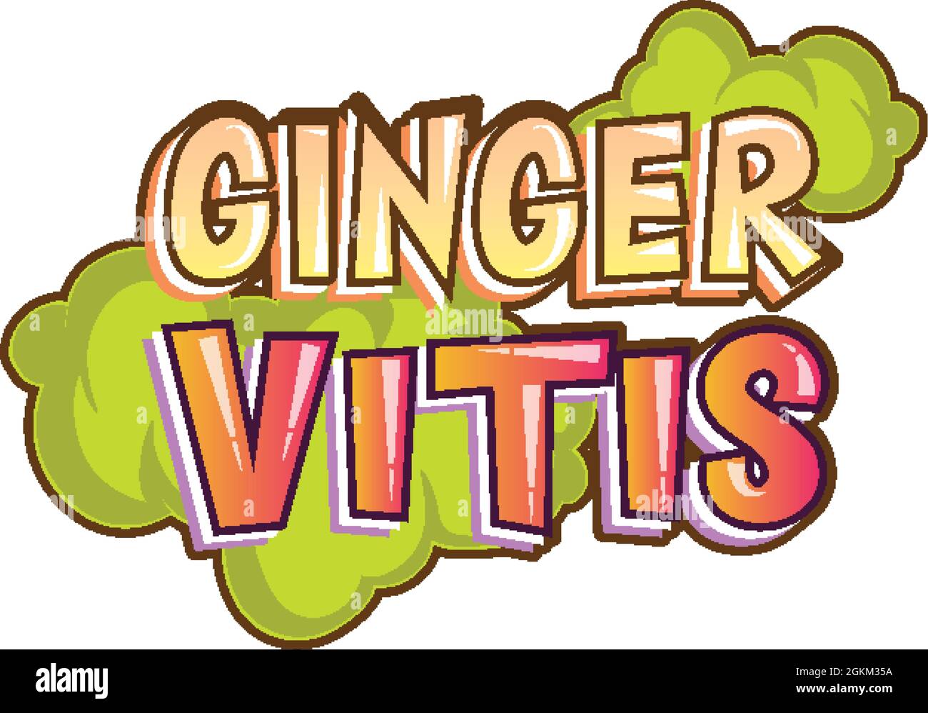 Ginger Vitis logo text design illustration Stock Vector Image & Art - Alamy