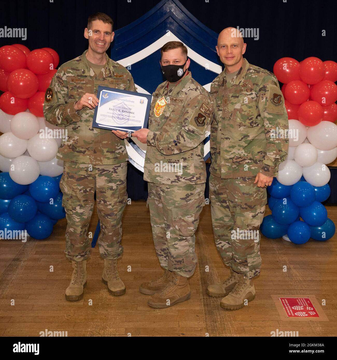 U.S. Air Force Tech. Sgt. Brett Randall, master sergeant select with ...