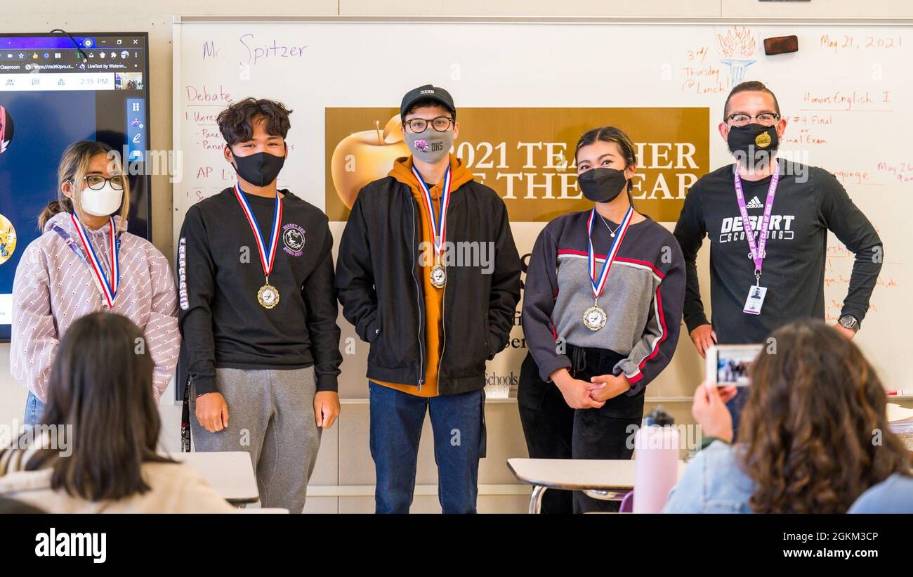 2021 Kern County Teacher of the Year, Jason Spitzer, poses for a photo ...