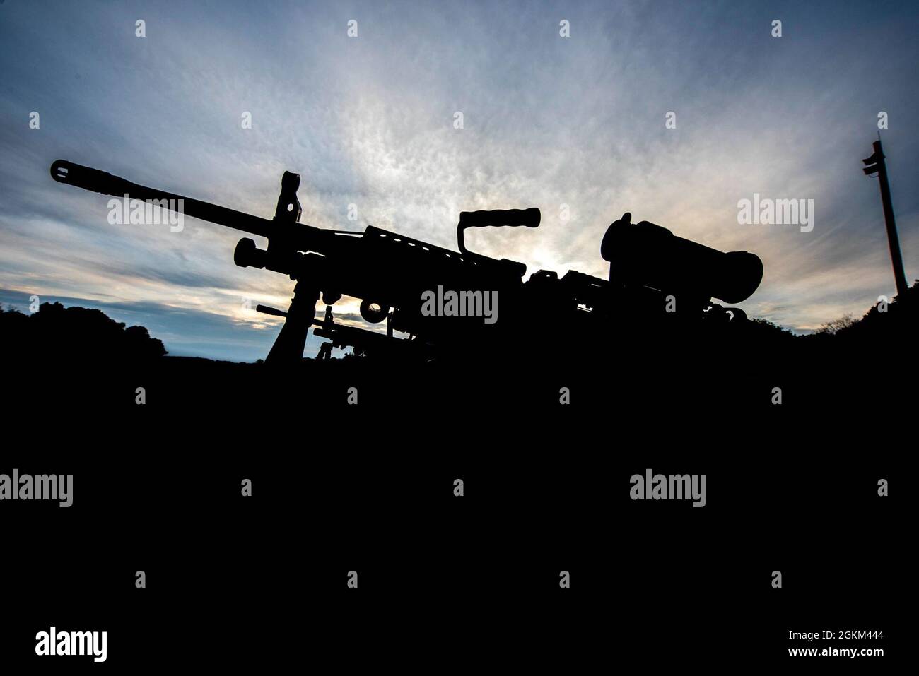 An M249 automatic rifle, assigned to the Ohio National Guard’s 180th ...