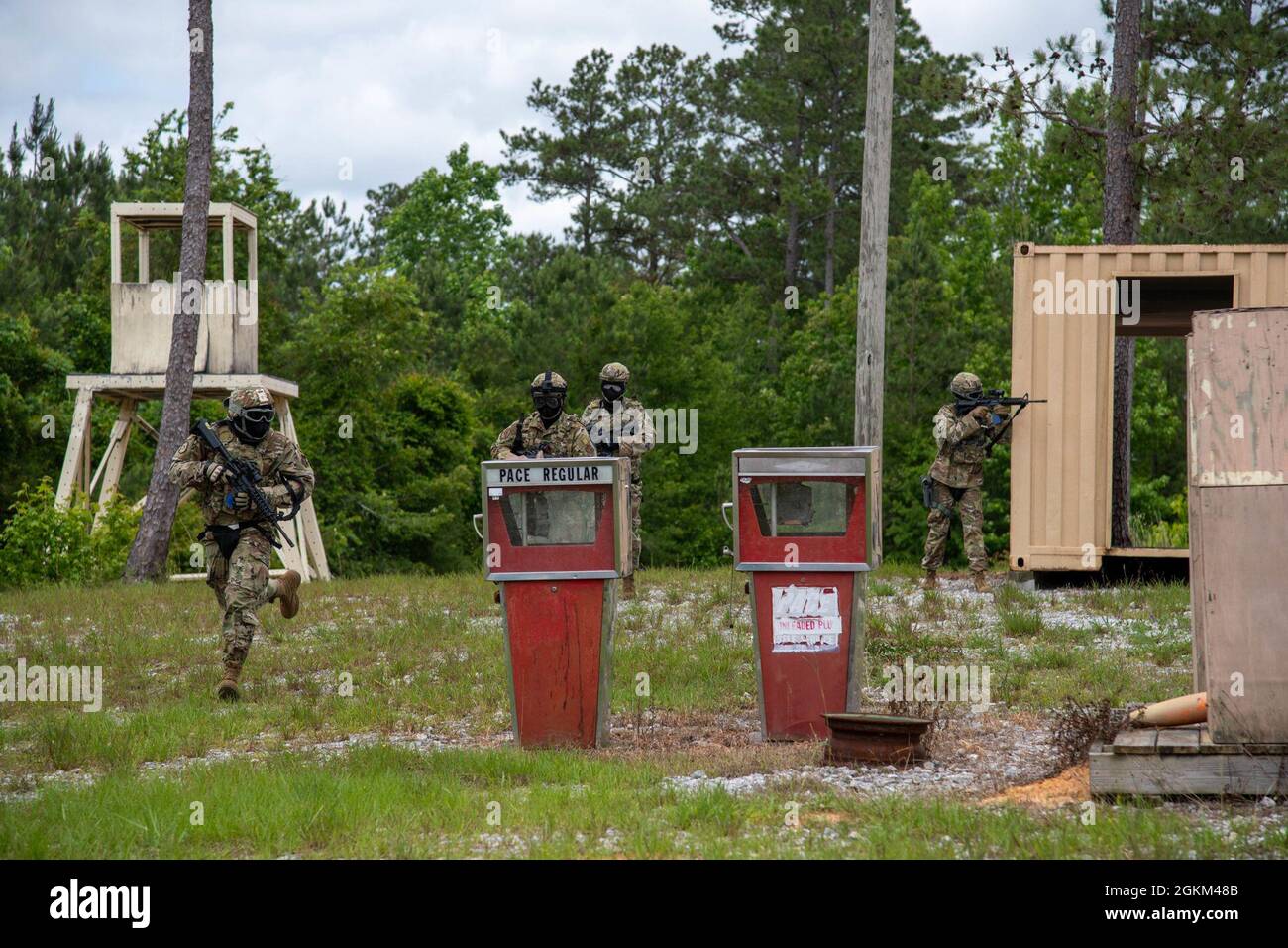 403rd Wing and group leaders and 403rd Security Forces Squadron members ...