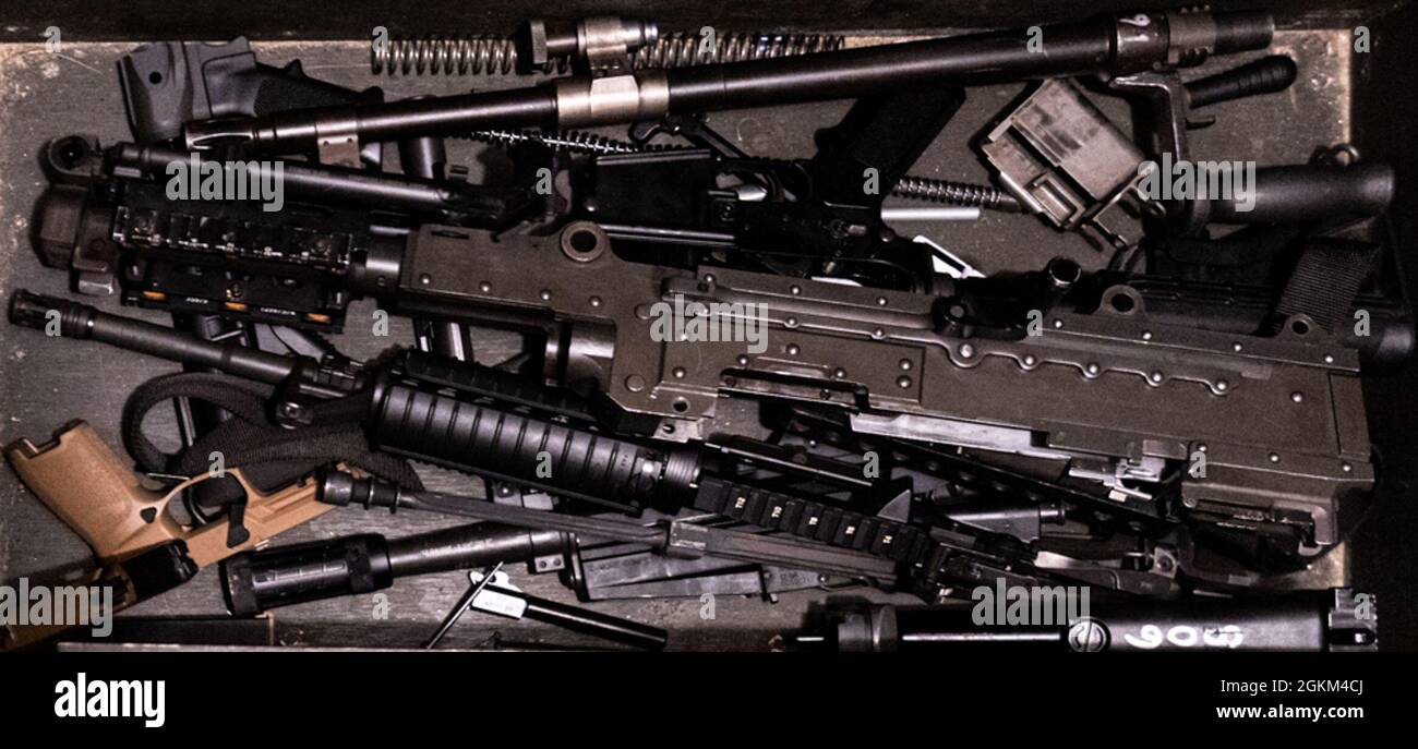 U.S. Army Reserve Soldiers assemble four different weapons systems from ...