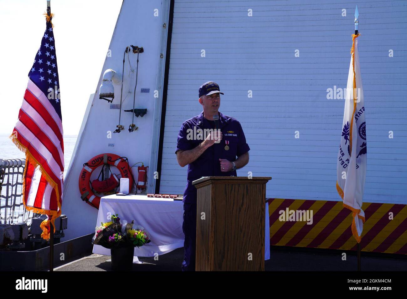 Capt. Bob Little, commanding officer of the Coast Guard Cutter Stratton ...