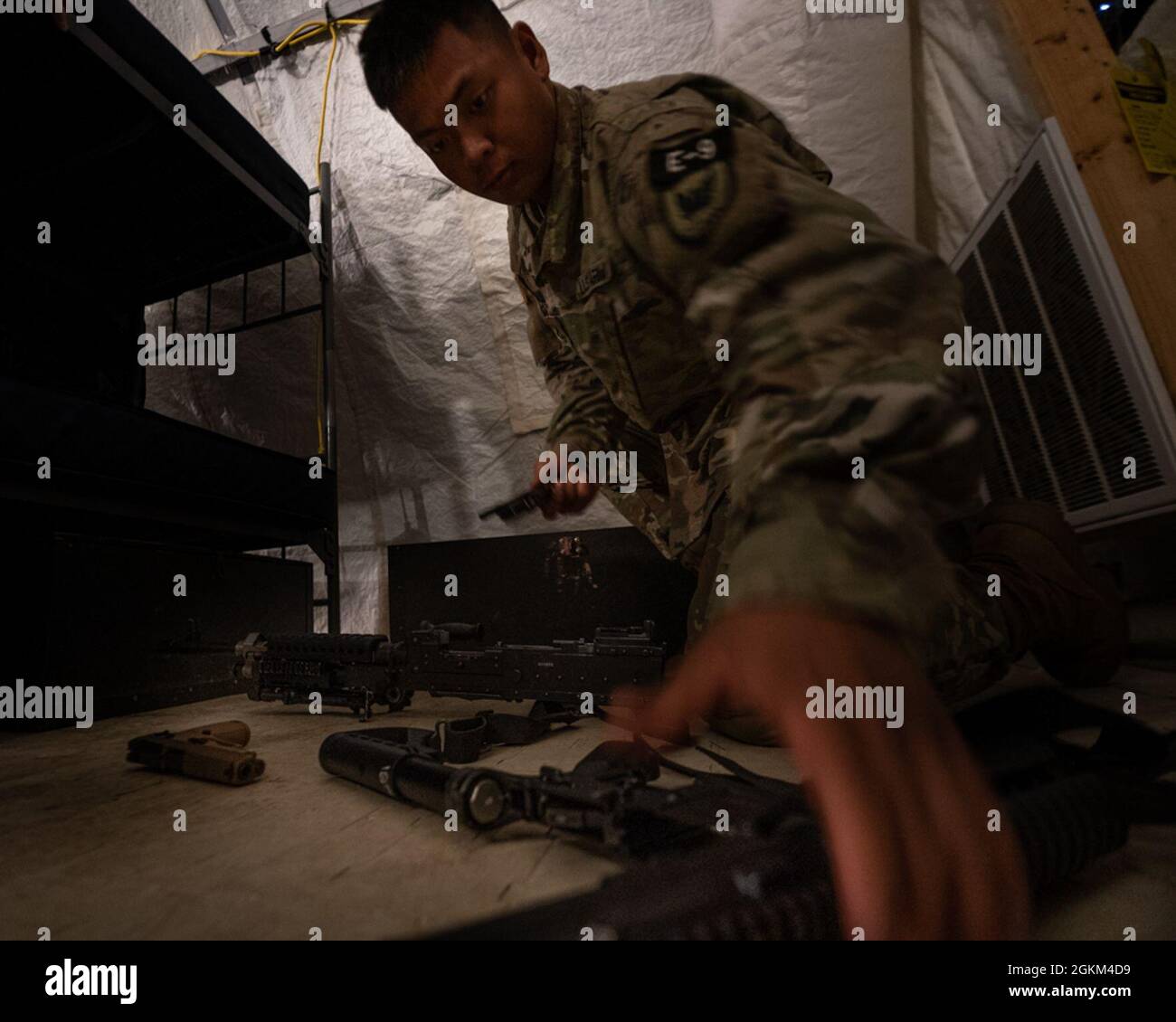 U.S. Army Reserve Soldiers assemble four different weapons systems from ...