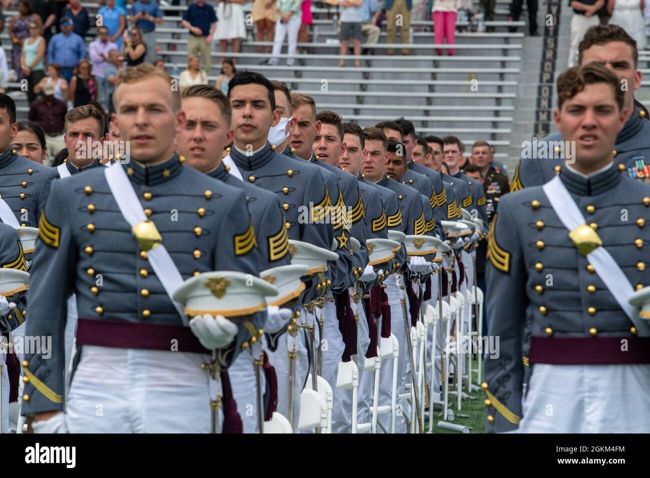 The graduating class of U.S. Military Academy cadets celebrate during ...
