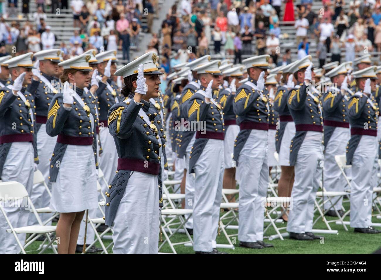 The graduating class of U.S. Military Academy cadets celebrate during ...