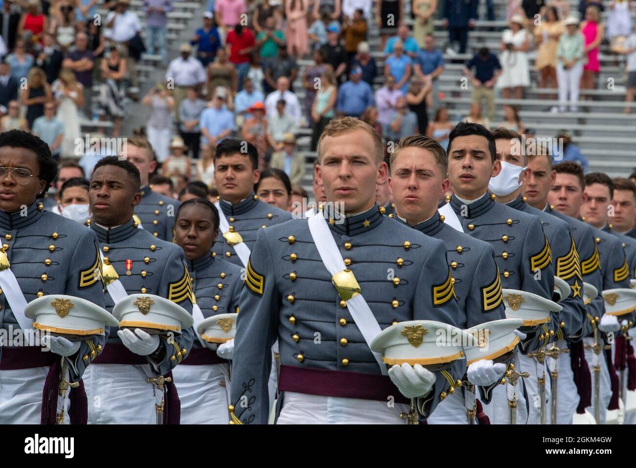 The graduating class of U.S. Military Academy cadets celebrate during ...