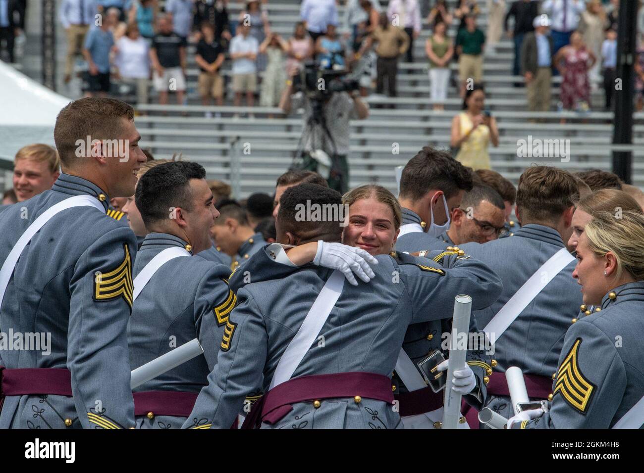 The graduating class of U.S. Military Academy cadets celebrate during ...
