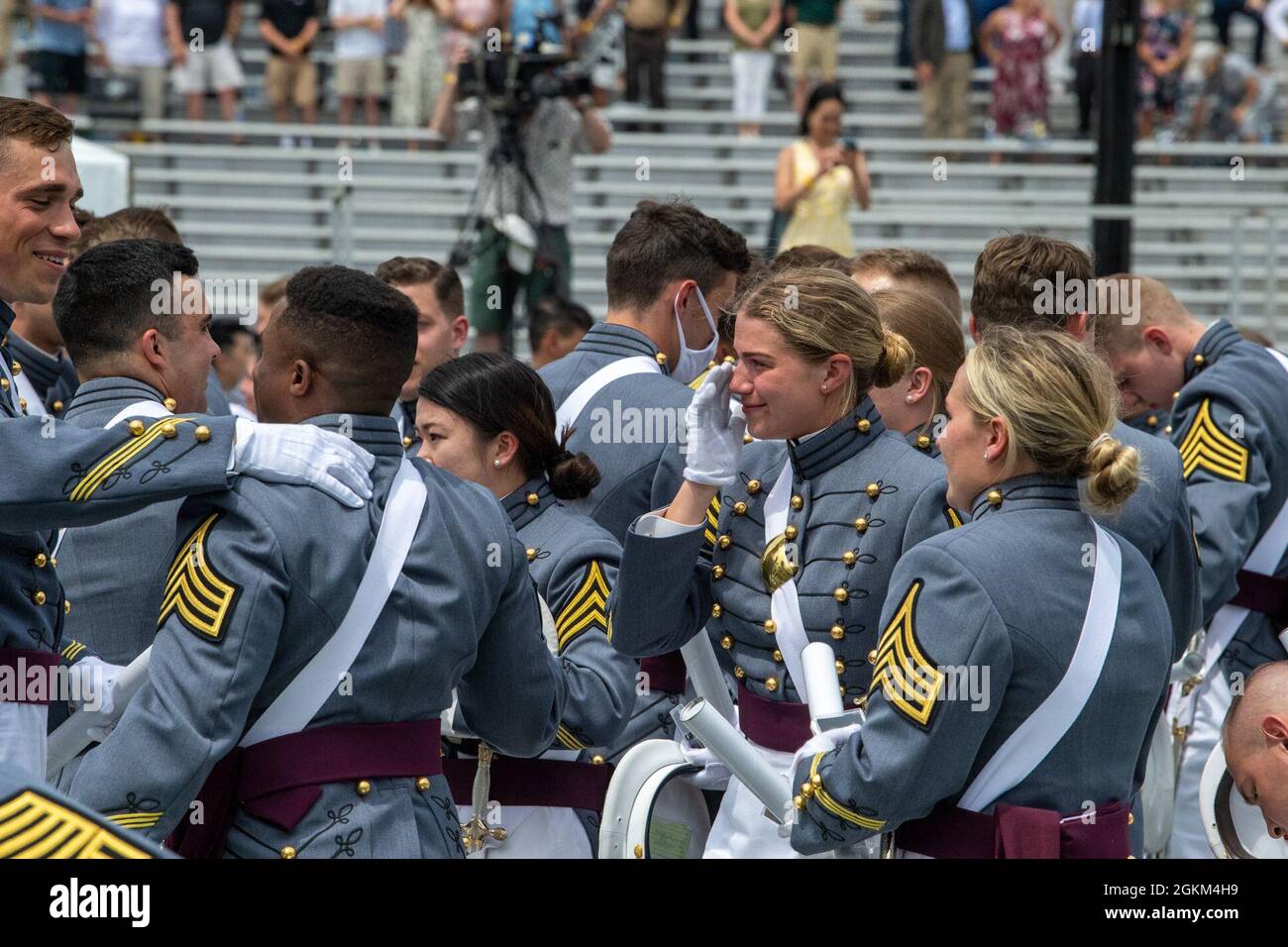 The graduating class of U.S. Military Academy cadets celebrate during ...