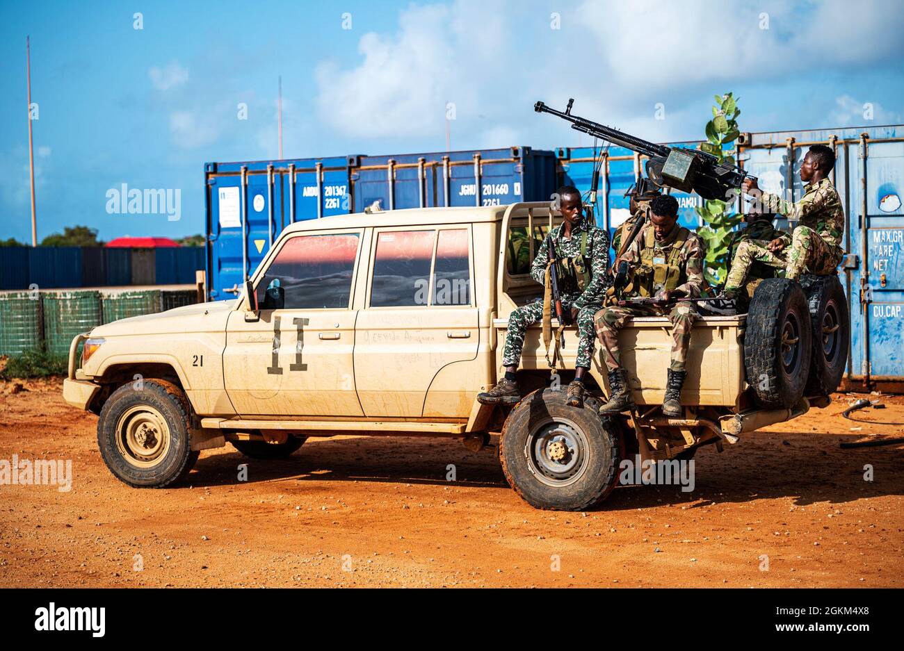 U.S. forces practice convoy training with the Danab Brigade and the ...