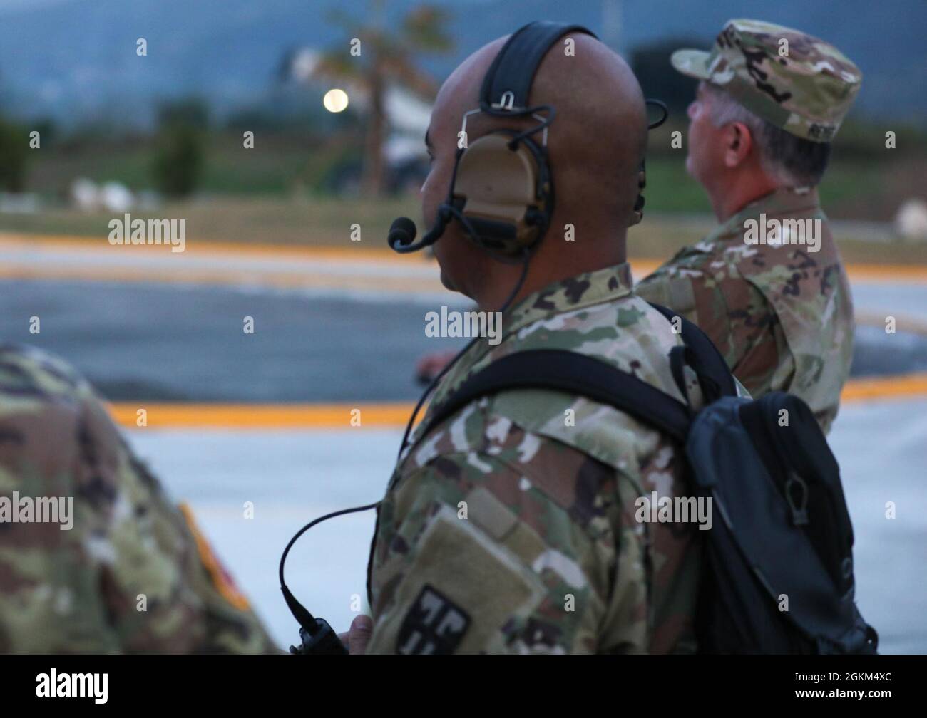 Maj. Gen. José J. Reyes, Adjutant General of Puerto Rico, right, and ...
