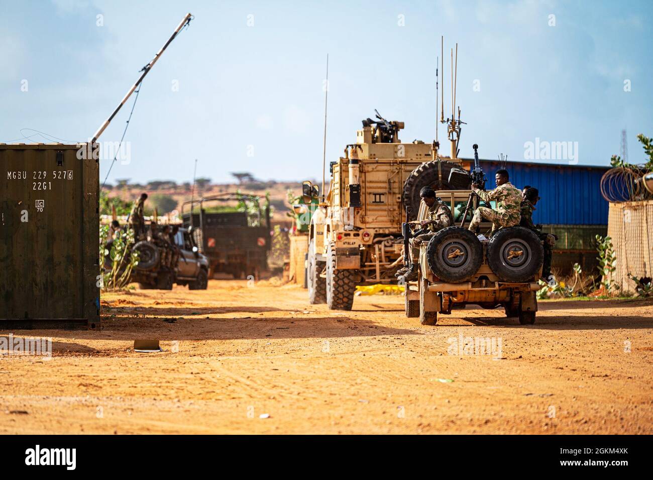 U.S. forces practice convoy training with the Danab Brigade and the ...