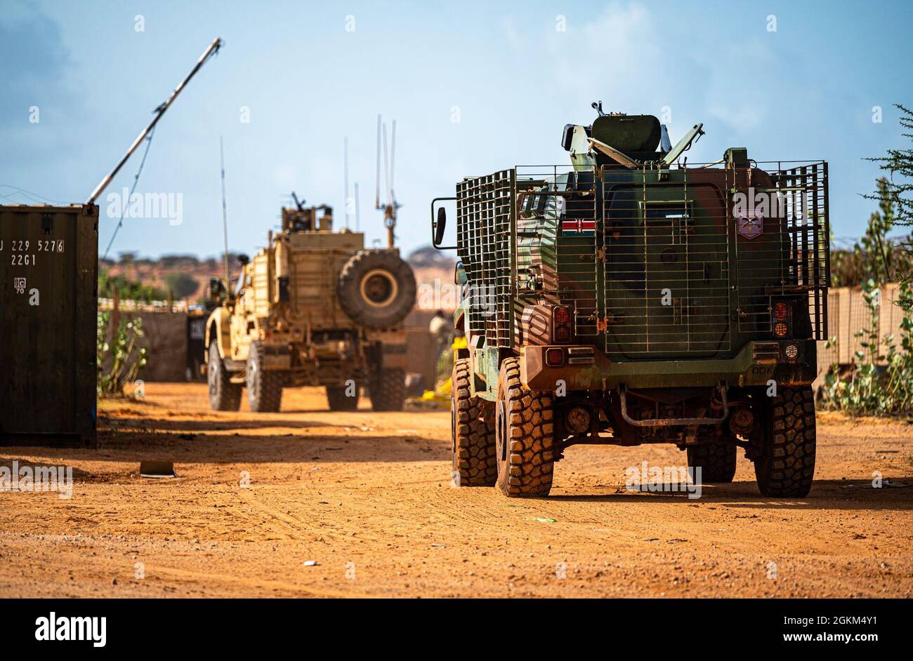U.S. forces practice convoy training with the Danab Brigade and the ...