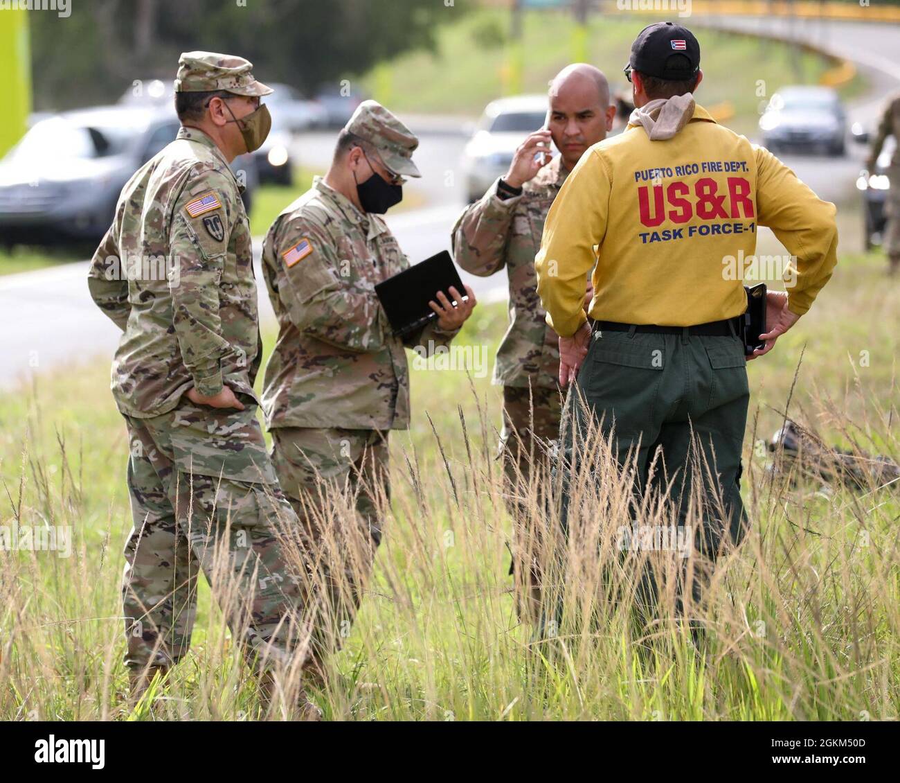 The leadership of the Puerto Rico Army National Guard discusses the ...