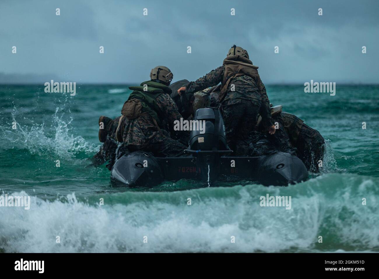 U.S. Marines with India Company, Battalion Landing Team, 3rd Battalion ...