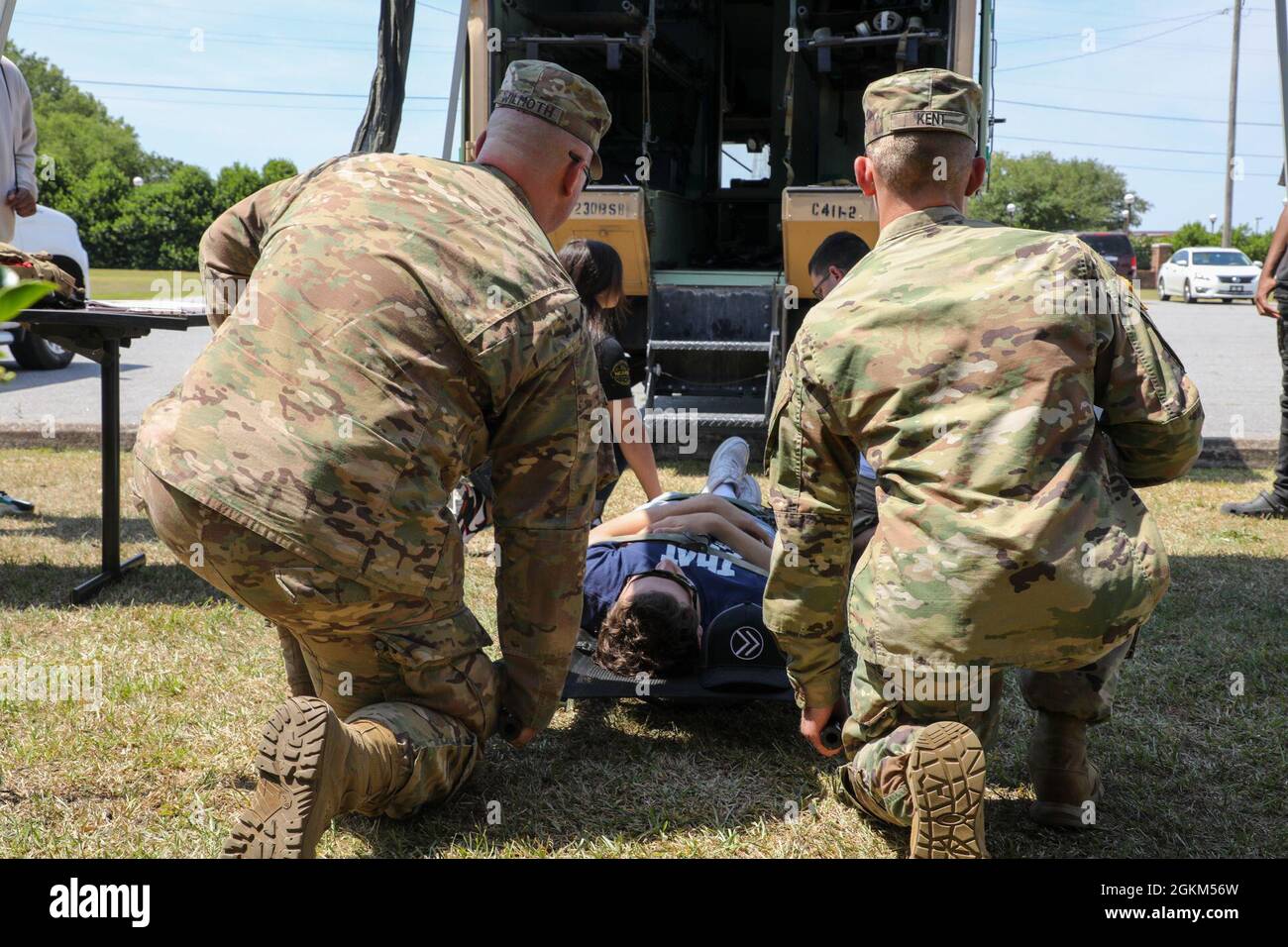 Medics assigned to the 230th Brigade Support Battalion, 30th Armored ...