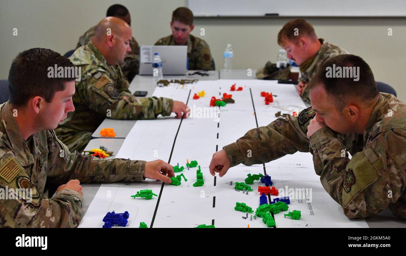 Civil engineering Airmen evaluate where to place their assets on a ...