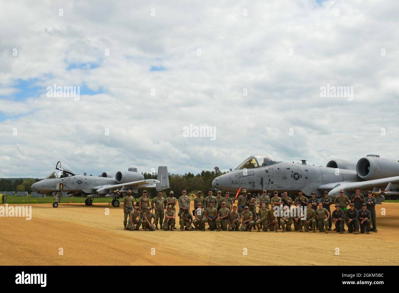 Airmen from the 354th Fighter Squadron pose for a photo at Young ...