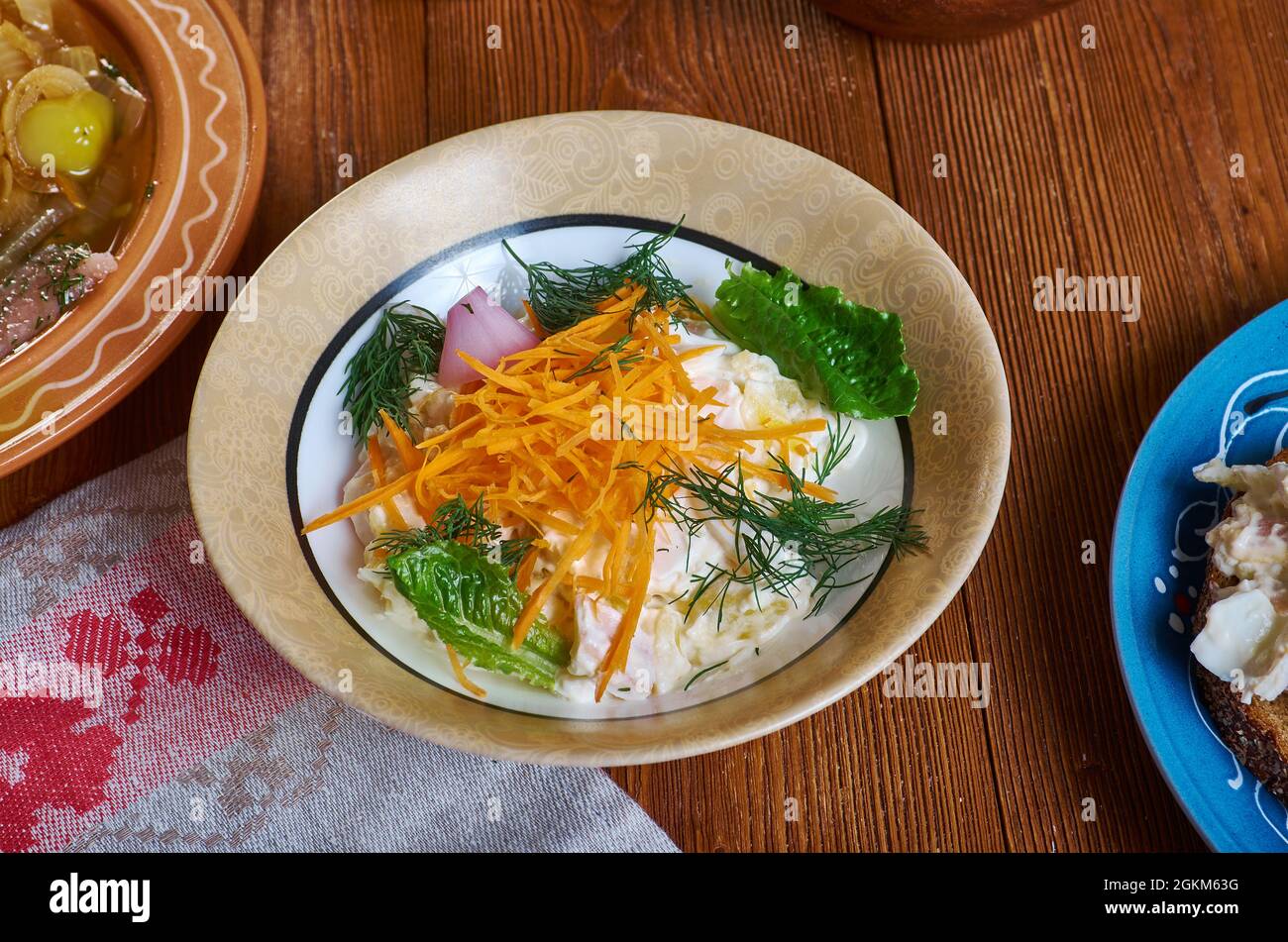 Fijian Raita - creamy cucumber and carrot salad Stock Photo - Alamy