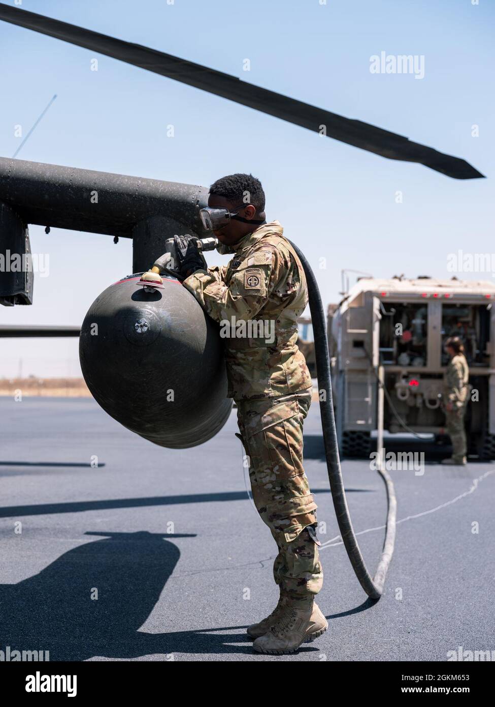 Spc. Devin Gamble, from the 1st Attack Battalion, 82nd Combat Aviation ...