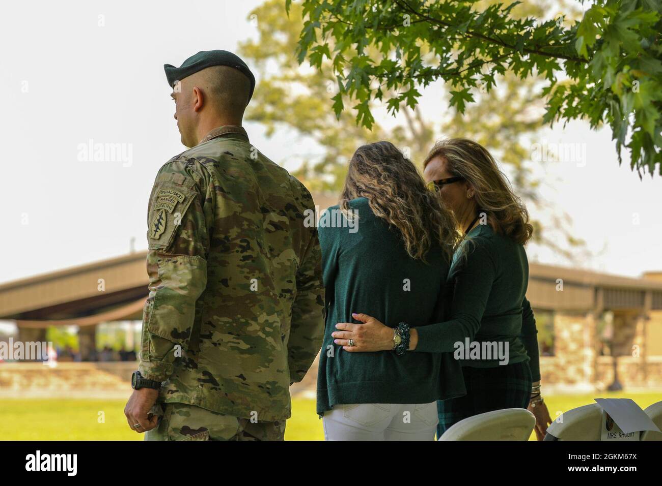 A Green Beret with the 5th Special Forces Group (Airborne) stands with ...