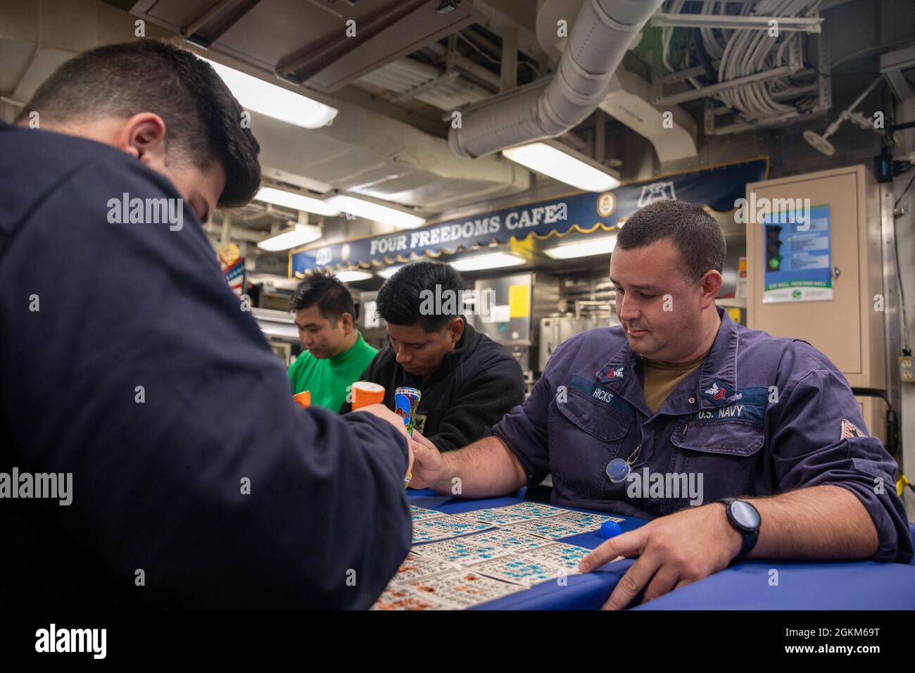 ATLANTIC OCEAN (May 23, 2021) Sailors aboard the Arleigh Burke-class ...