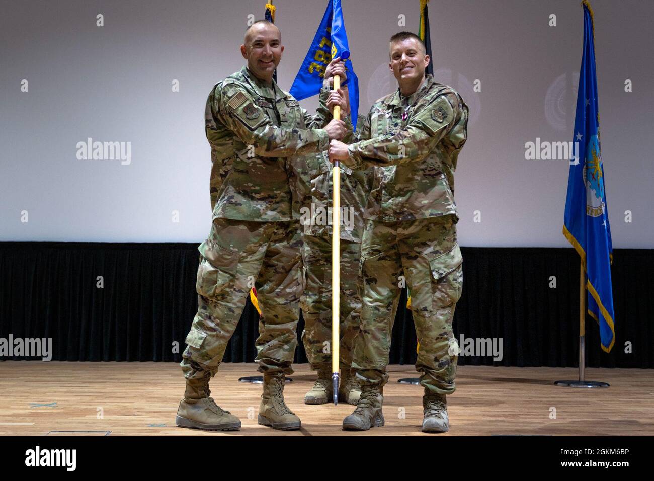 U.S. Air Force Col. John Borowski, left, 387th Air Expeditionary Group ...