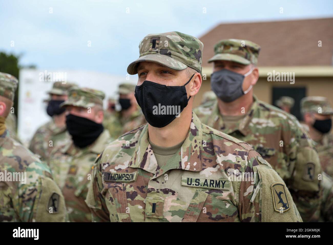 1st Lt. Cogan Thompson, an engineer officer with the Nebraska Army ...
