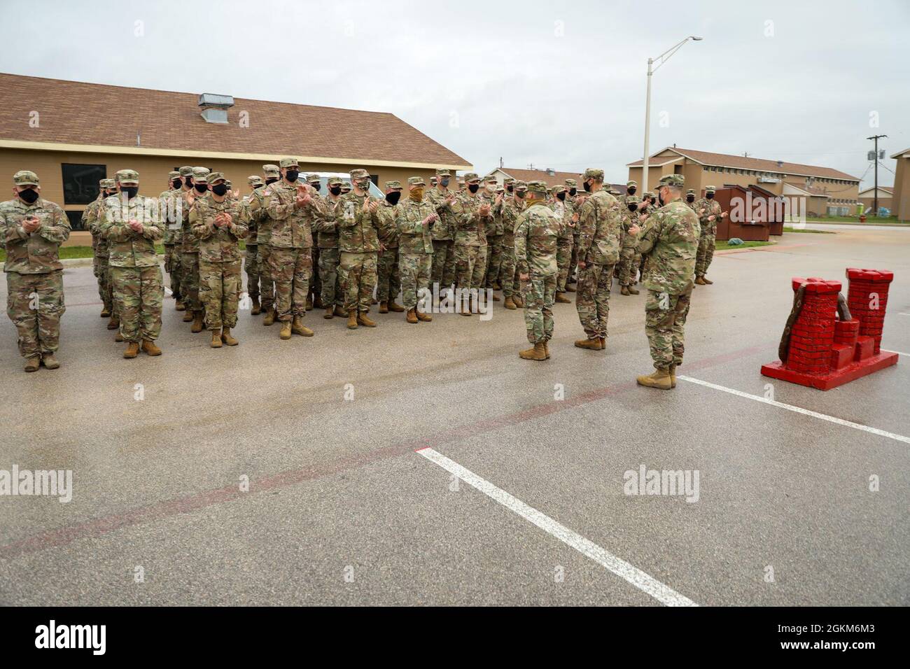 Eric Otte, military police officer, and Luke Ritz, engineer officer ...